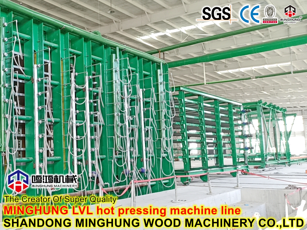 Laminated Veneer Lumber plywood hot pressing process - SHANDONG ...