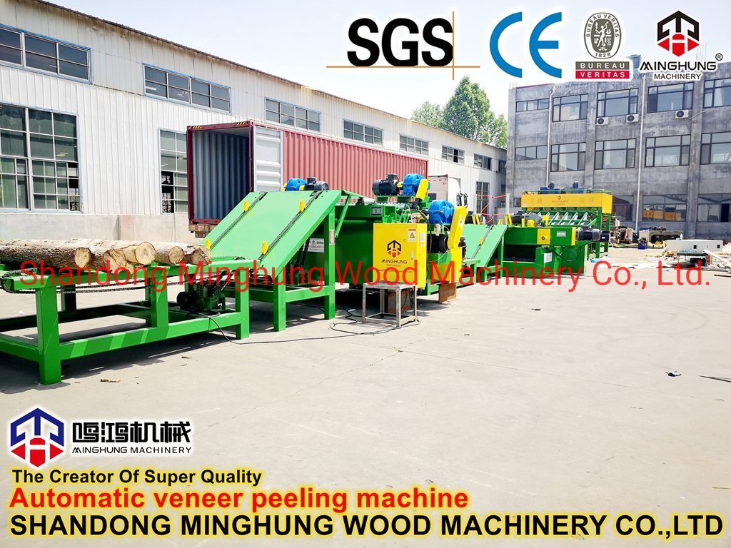 Spindleless Rotary Veneer Lathe for Peeled Veneer Sheets Production ...
