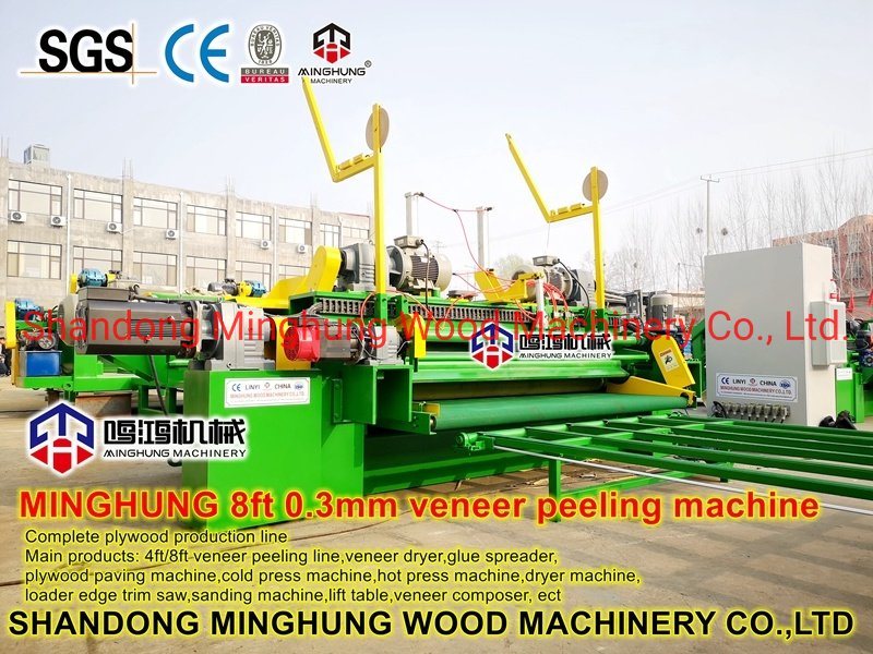 CNC Spindleless Wood Veneer Log Peeling Machine