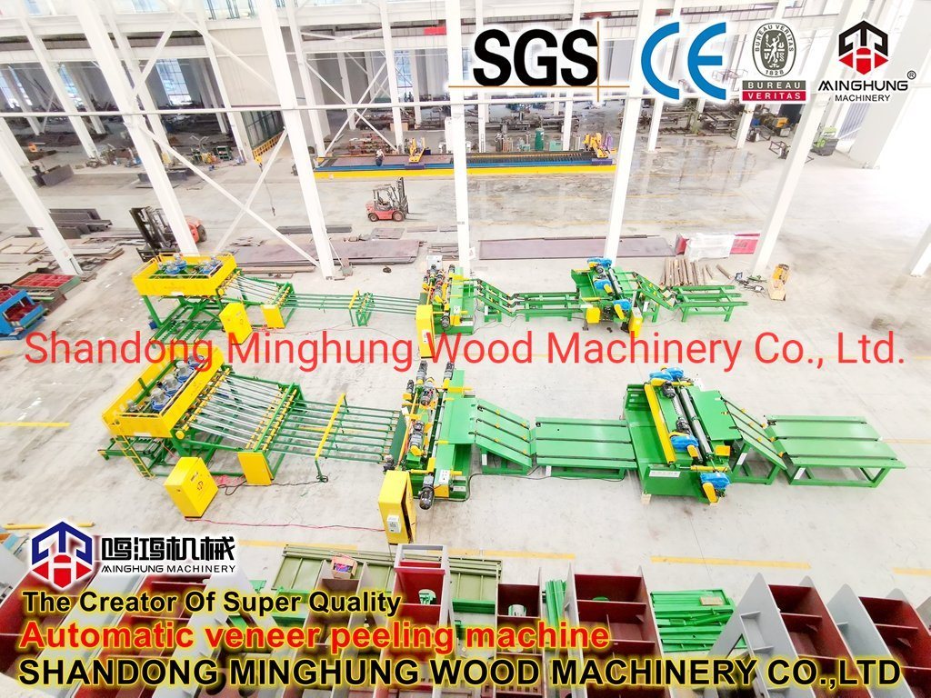 Spindleless Rotary Veneer Production Line for Peeling Wood Veneer Sheets