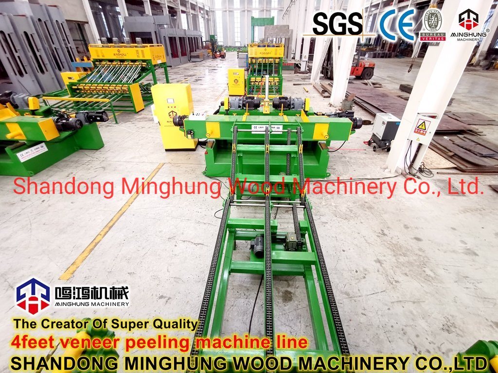 Spindleless Rotary Veneer Production Line for Peeling Wood Veneer Sheets