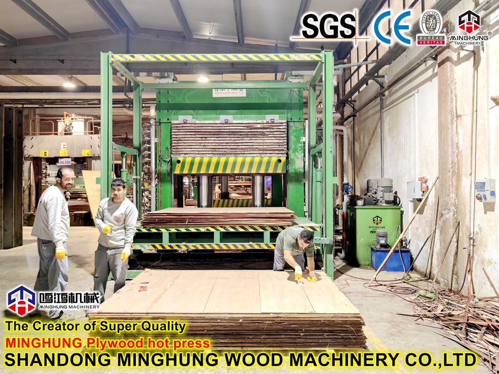 Woodworking Plywood Hot Press Machine for Interior Exterior Plywood ...